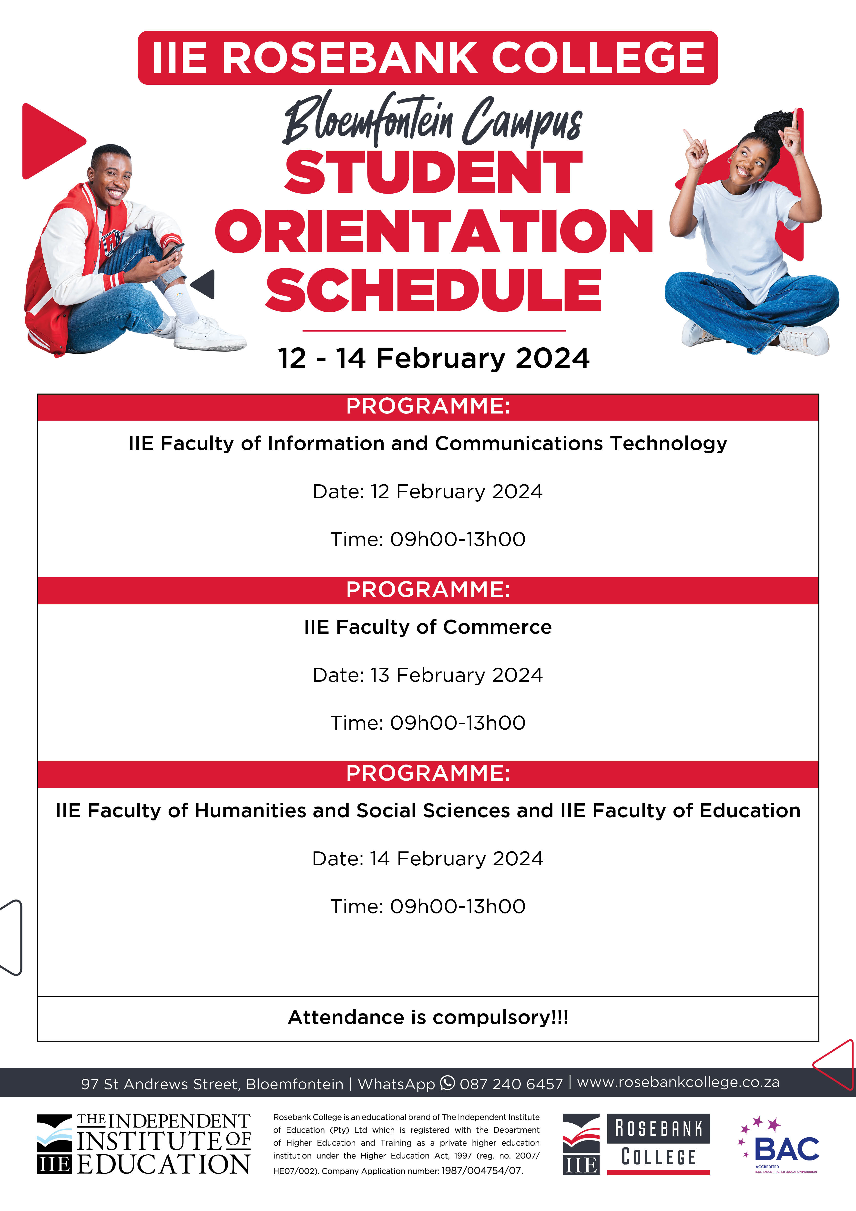 Student Orientation - Rosebank College